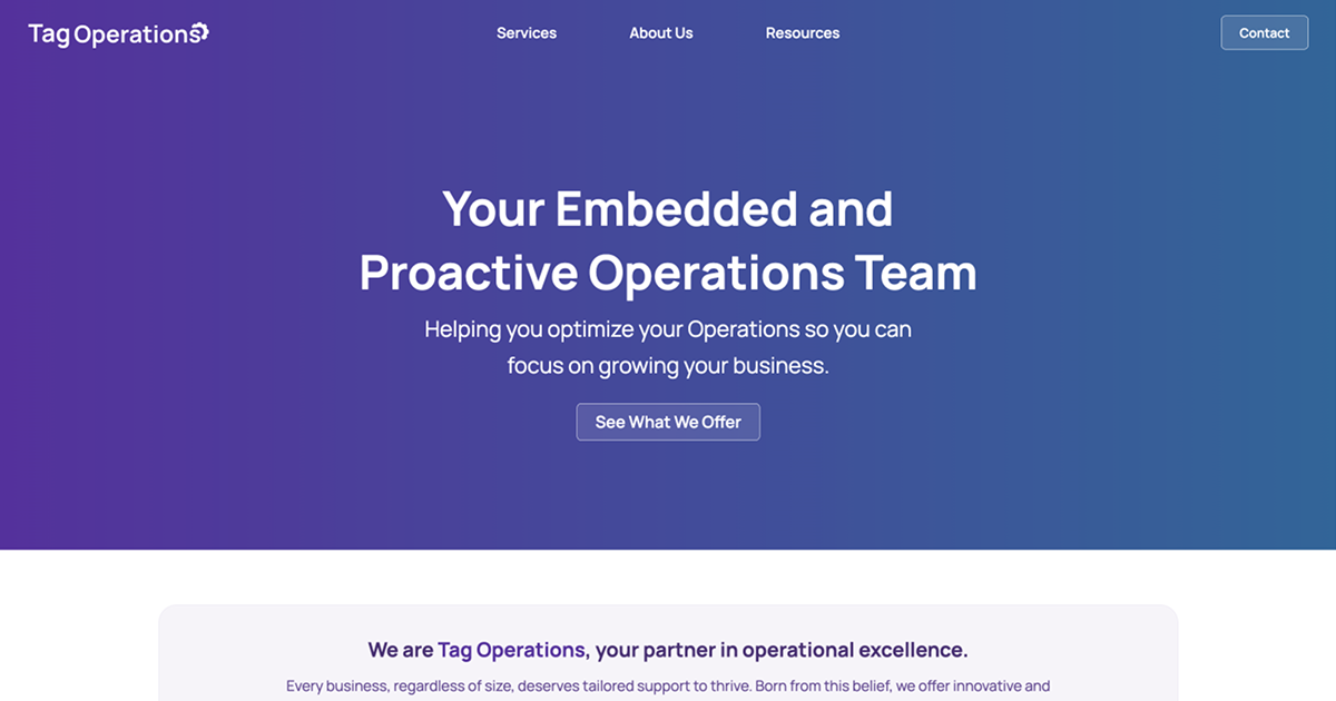 Tag Operations | Scalable Back-Office & Operations Support